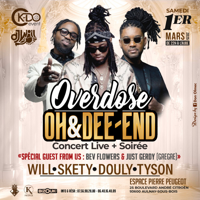 Overdose / OH & DEE-END : Un concert live explosif à Aulnay-sous-Bois ...